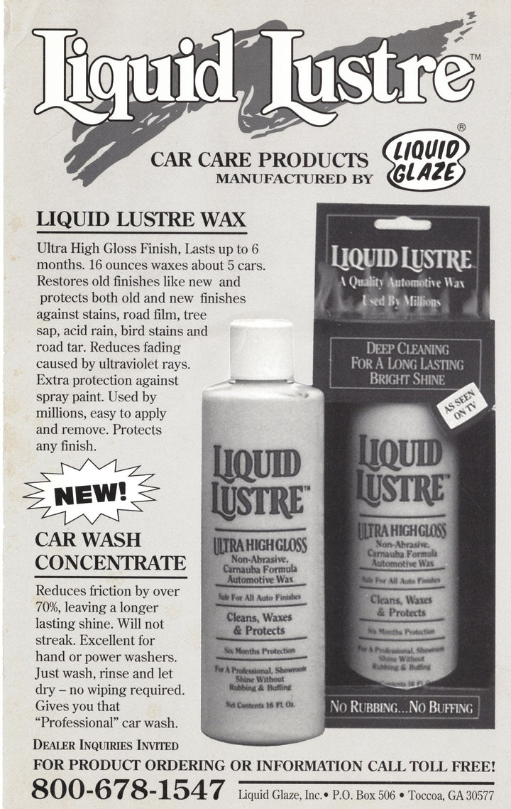 Liquid Lustre - The Original Automotive Pink Wax
